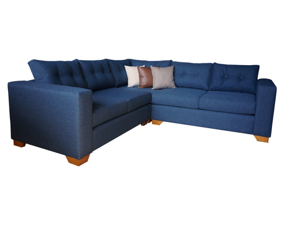 Sofá modular simétrico con esquinero tapiz XSD alto tráfico color azul